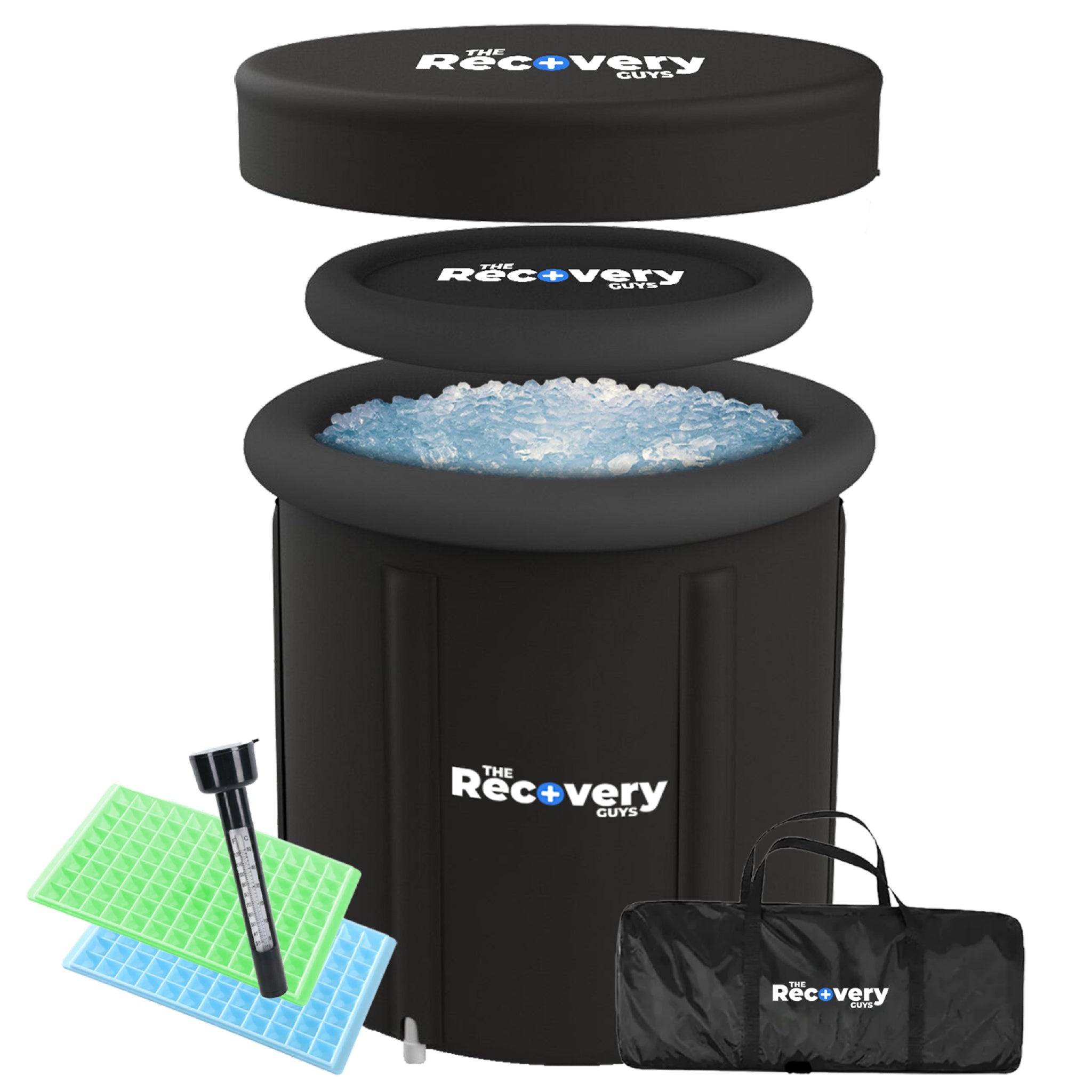 XL Portable Ice Bath 400L + Thermal Lid + Weather Cover – The Recovery ...